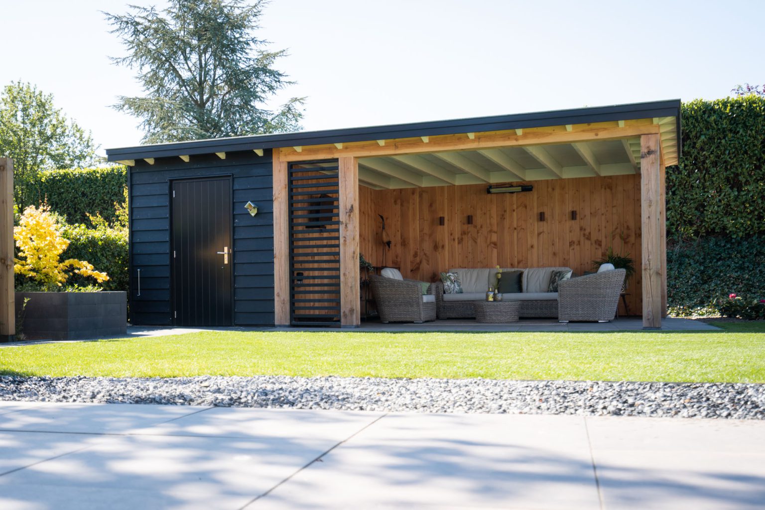 Project | Schuur met overkapping Heerde | Geldersche Houtbouw